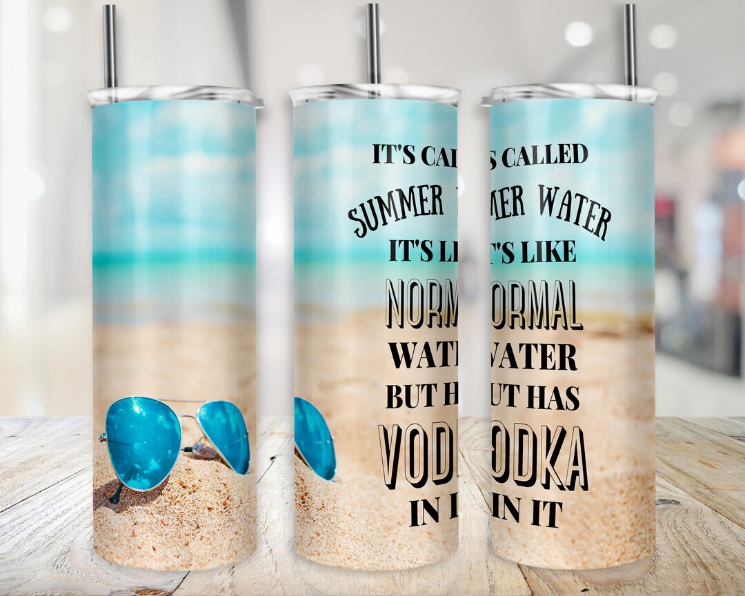 Summer Water Vodka Tumbler Design 20 Oz Sublimation Digital Download ...