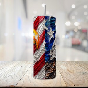 Bald Eagle Tumbler Wrap Paper Quill American Flag PNG, Memorial Day ...