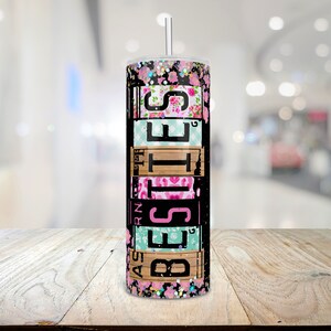 Besties Tumbler Wrap Best Friends Cup Wrap License Plate - Etsy