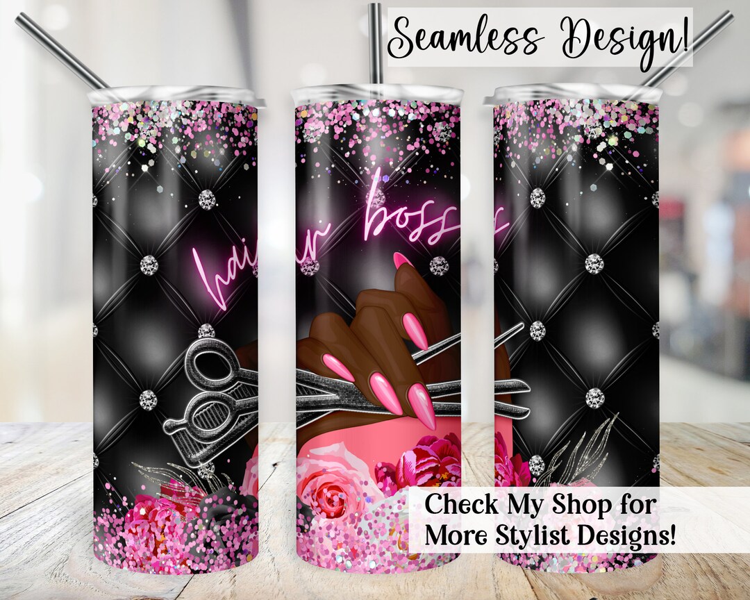 Hair Stylist Tumbler Wrap, 20oz Hairdresser Cup Transfer, Blingy Salon ...