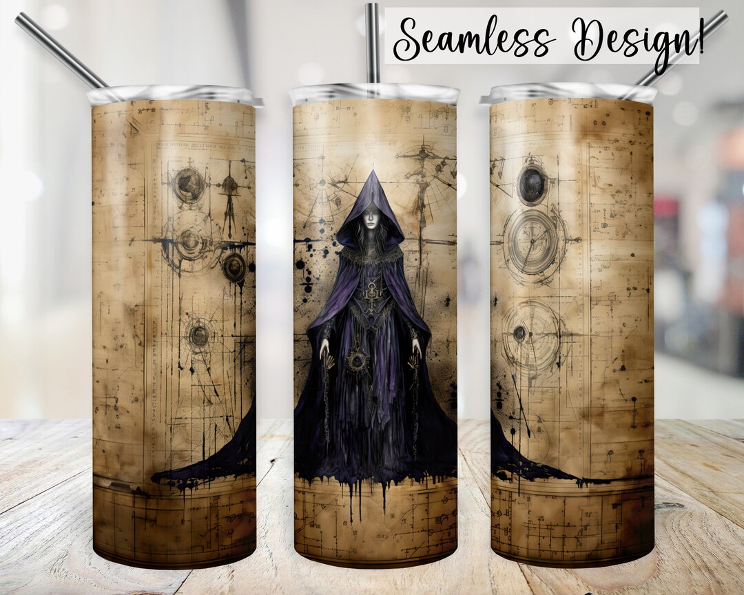 Witch Tumbler Wrap, Witchcraft Cup Design PNG, Spellcasting 20 Oz ...