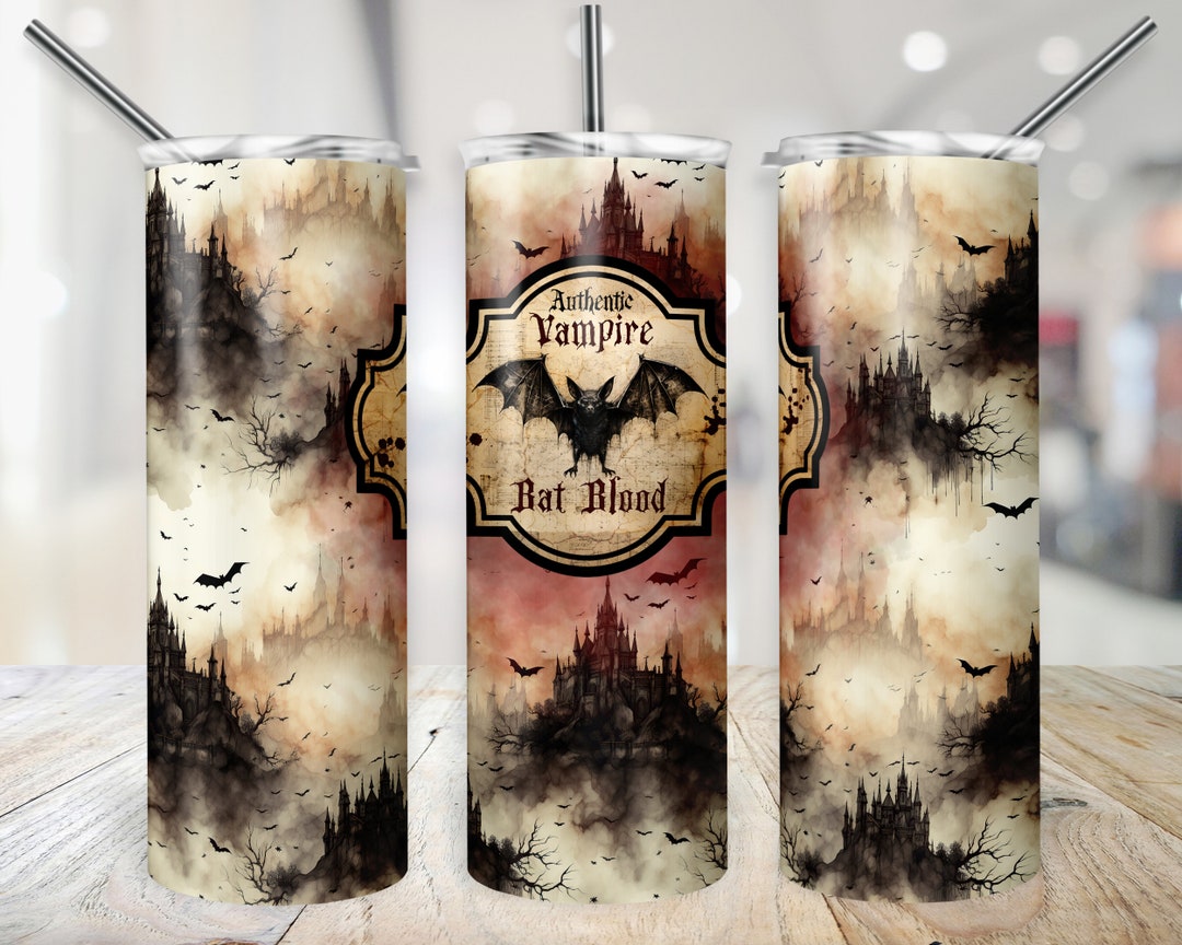 Gothic Tumbler Wrap 20oz Haunted House Cup Design Vampire - Etsy