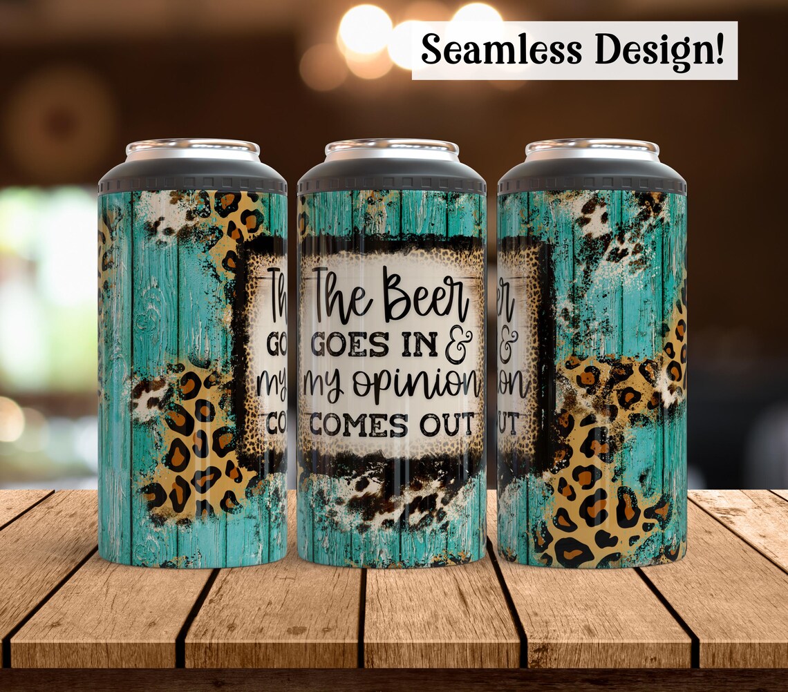 Sarcastic Beer 4 in 1 Can Chiller Wrap, Drinking Sublimation Design ...