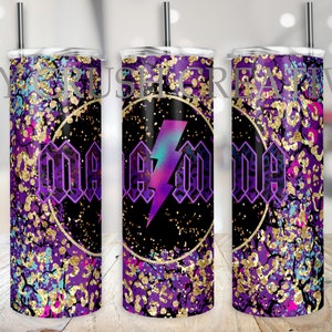 Metal Mama Tumbler Wrap 20 Oz PNG Digital Design Sublimation Skinny ...