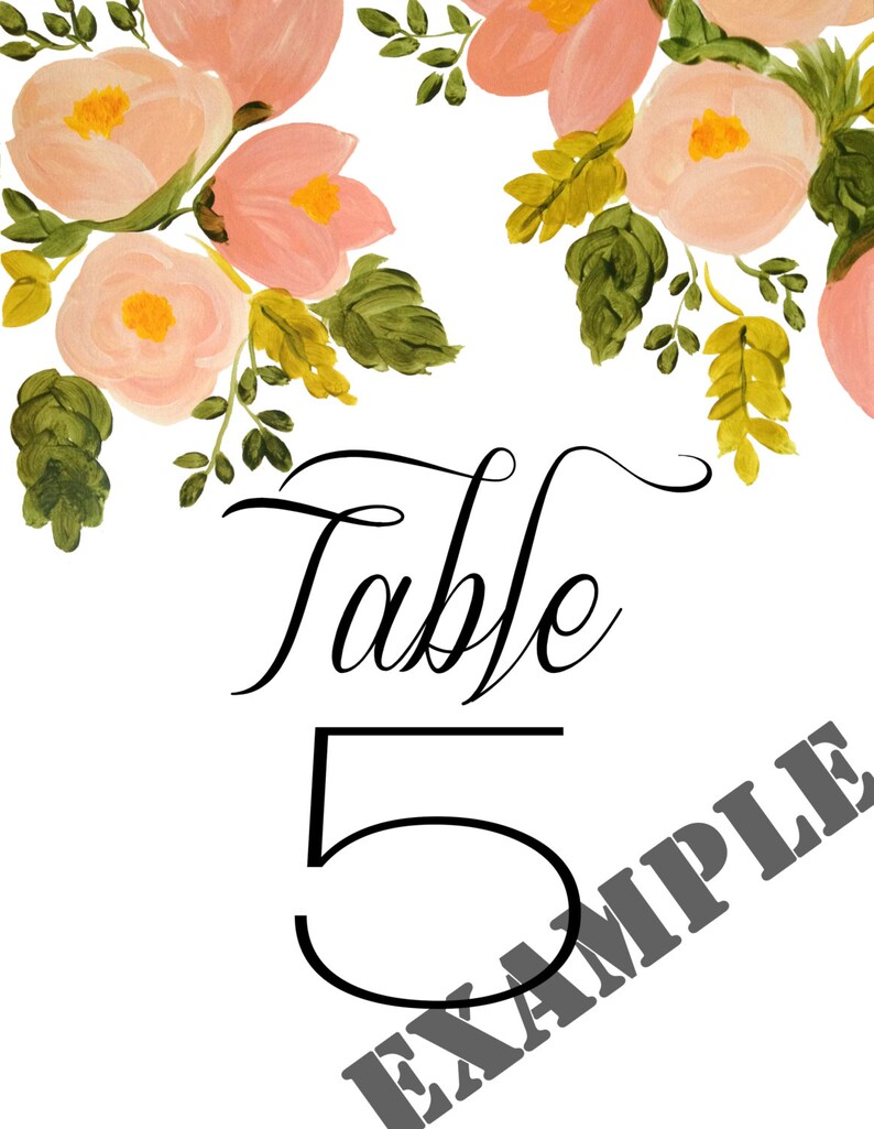 Pink Floral Template - Etsy