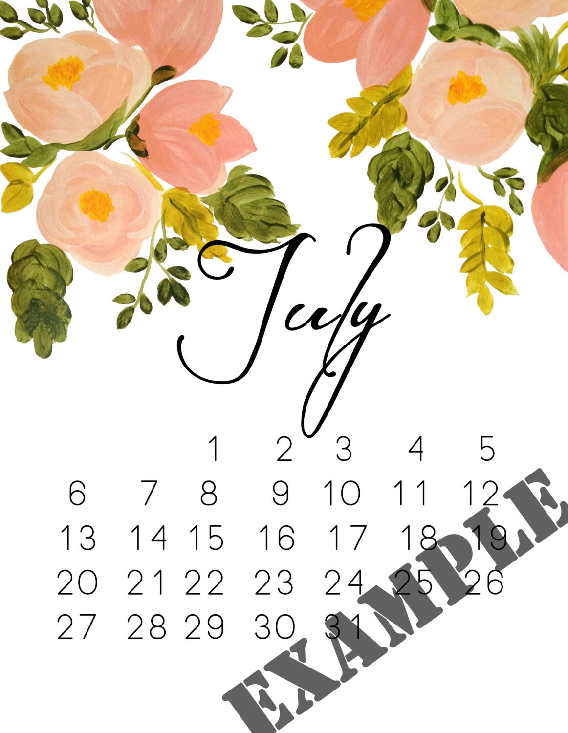 Pink Floral Template - Etsy