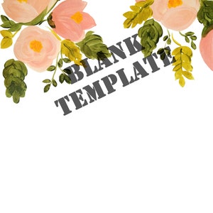 Pink Floral Template - Etsy