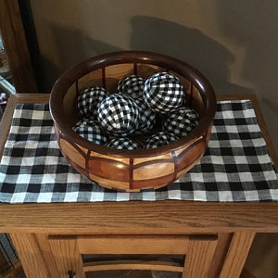 Rag Ball Bowl Fillers Buffalo Plaid Rag Balls Black Check - Etsy