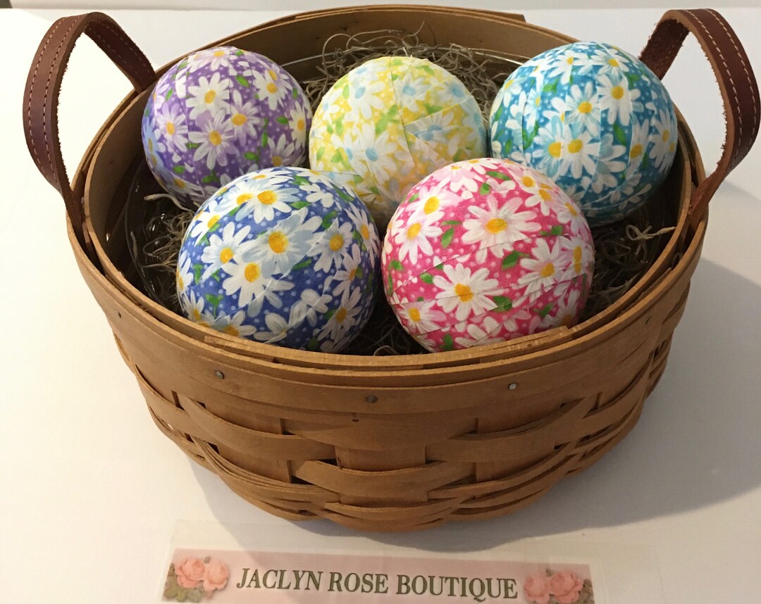 Rag Ball Bowl Fillers, Daisy Fabric Bowl Fillers, Daisy Rag Balls, Rag ...