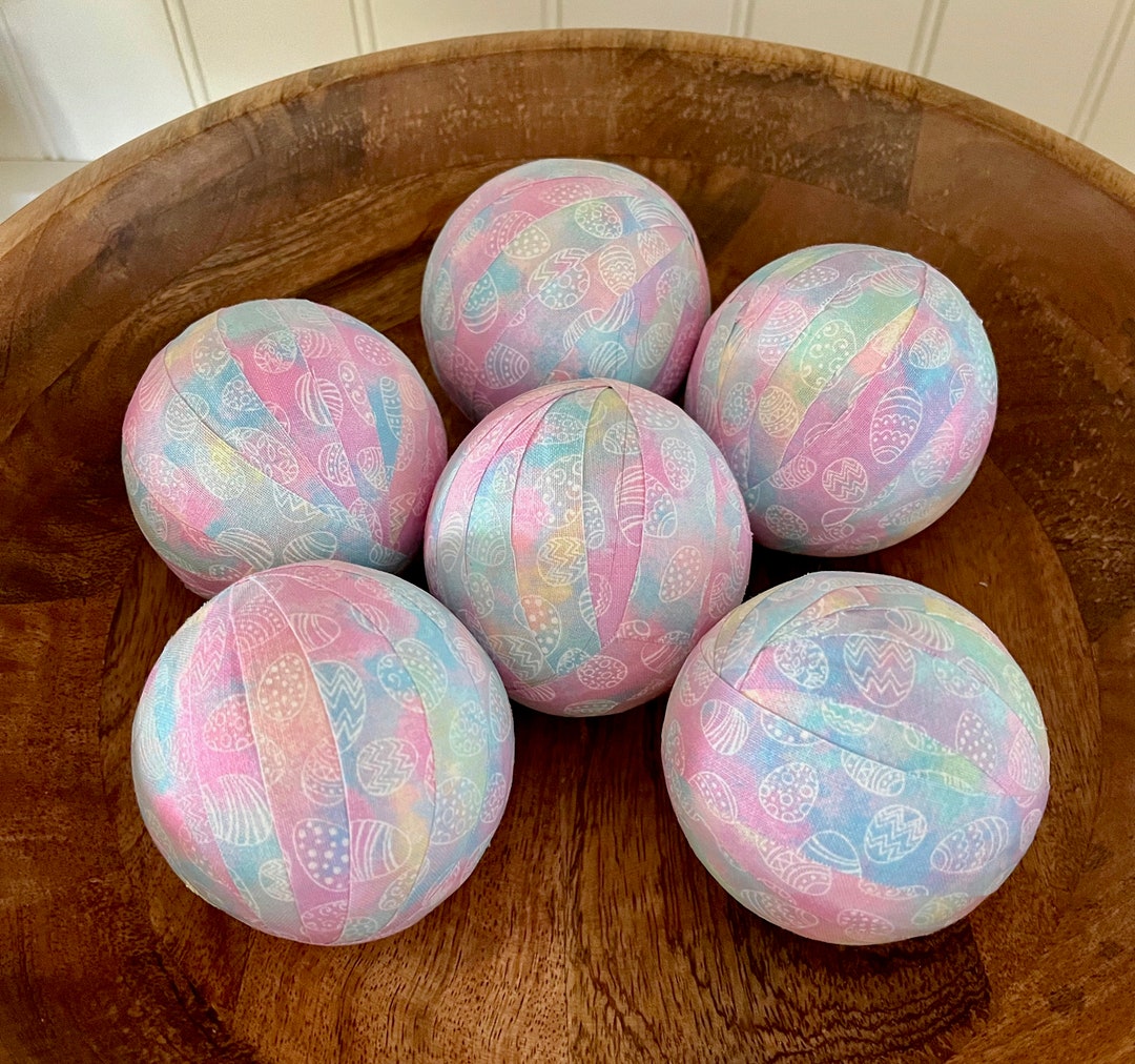 Easter Rag Ball Bowl Fillers, Easter Egg Fabric Rag Balls, Rag Ball ...