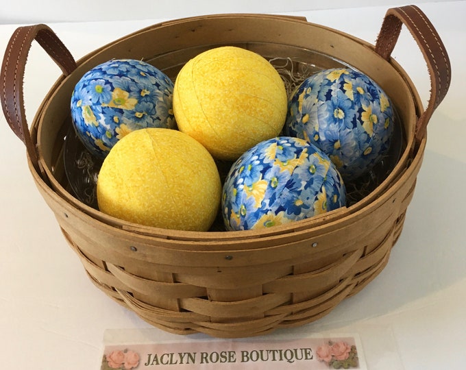 5 Ragballs Primitive Farmhouse Rag Balls Large Rustic - Etsy