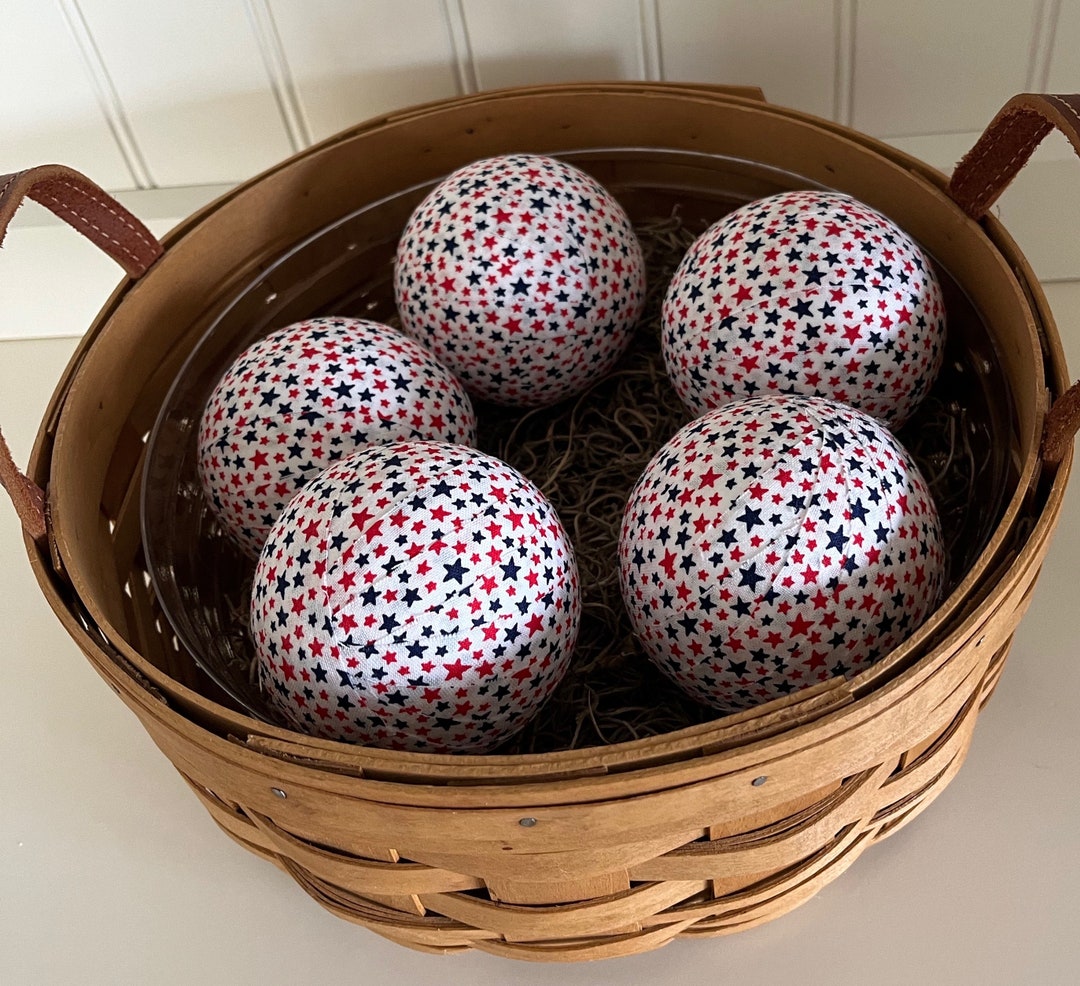 Rag Ball Bowl Fillers, Patriotic Fabric Bowl Fillers, Patriotic Fabric ...