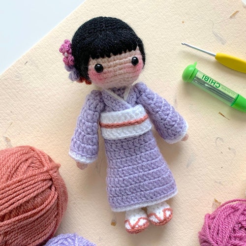 Amigurumi Crochet Doll Pattern Japanese Kimono Doll Anime - Etsy