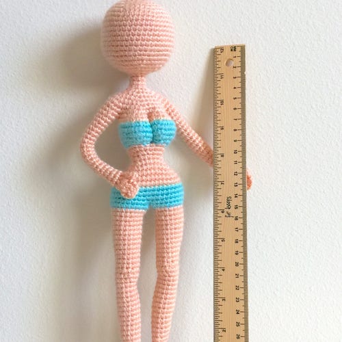 Curvy Female Doll Base No Sew Amigurumi Crochet Pattern Girl Etsy