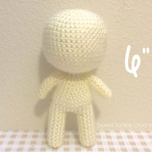 6 Chibi Doll Base Amigurumi Crochet Pattern for Custom - Etsy