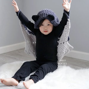 Hooded Bat Cape Crochet Pattern · Halloween Costume Cosplay Tutorial ...