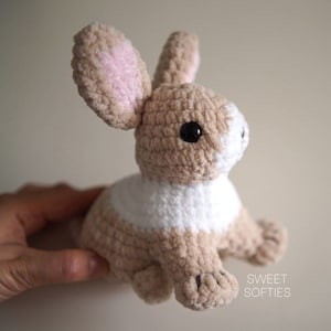 Honey Bunny the Realistic Rabbit Crochet Pattern Amigurumi Tutorial Low ...