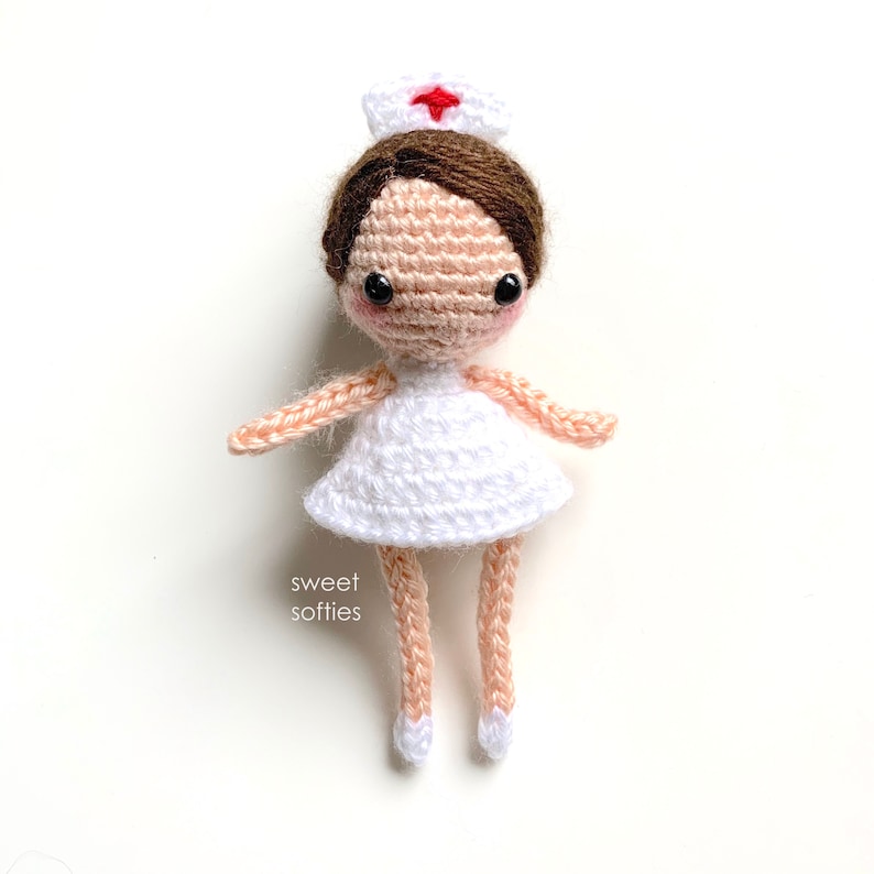 Nurse Pixie Doll Free Amigurumi Crochet Pattern (DIY Tutorial Quick ...