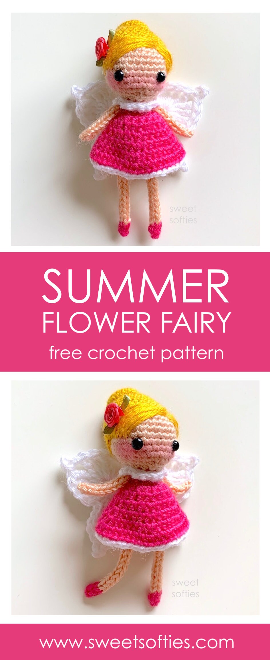 Summer Flower Fairy Free Crochet Pattern DIY Tutorial Quick | Etsy