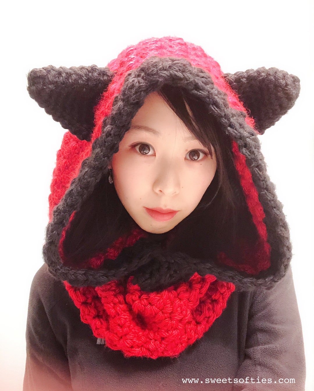 Free Crochet Pattern: HOODED FOX COWL (quick Easy Cute Super Bulky Yarn ...