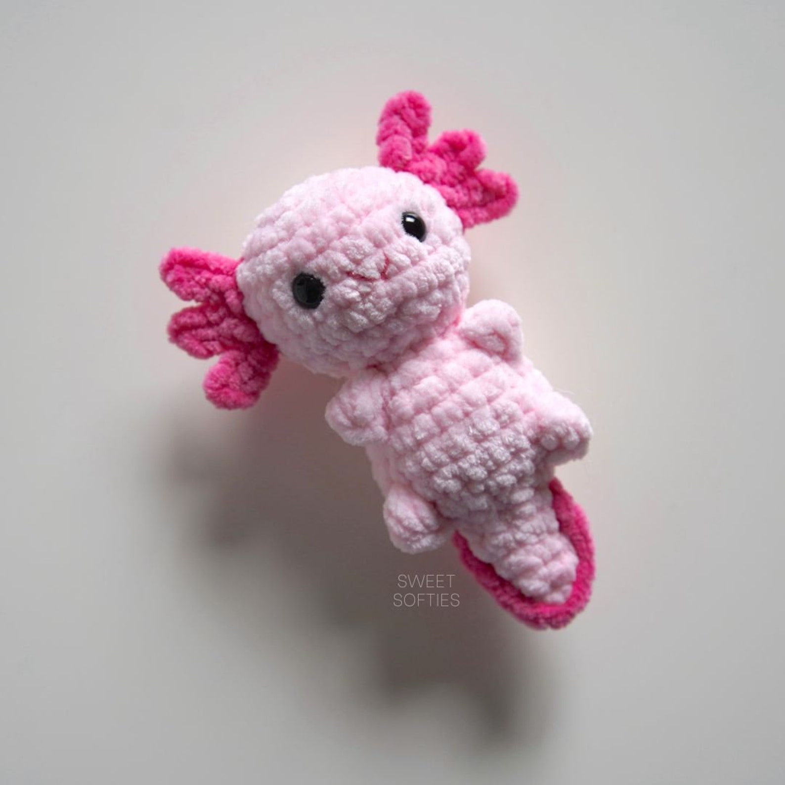 No-sew Baby Axolotl Crochet Pattern · DIY Yarn Fiber Art Tutorial ...