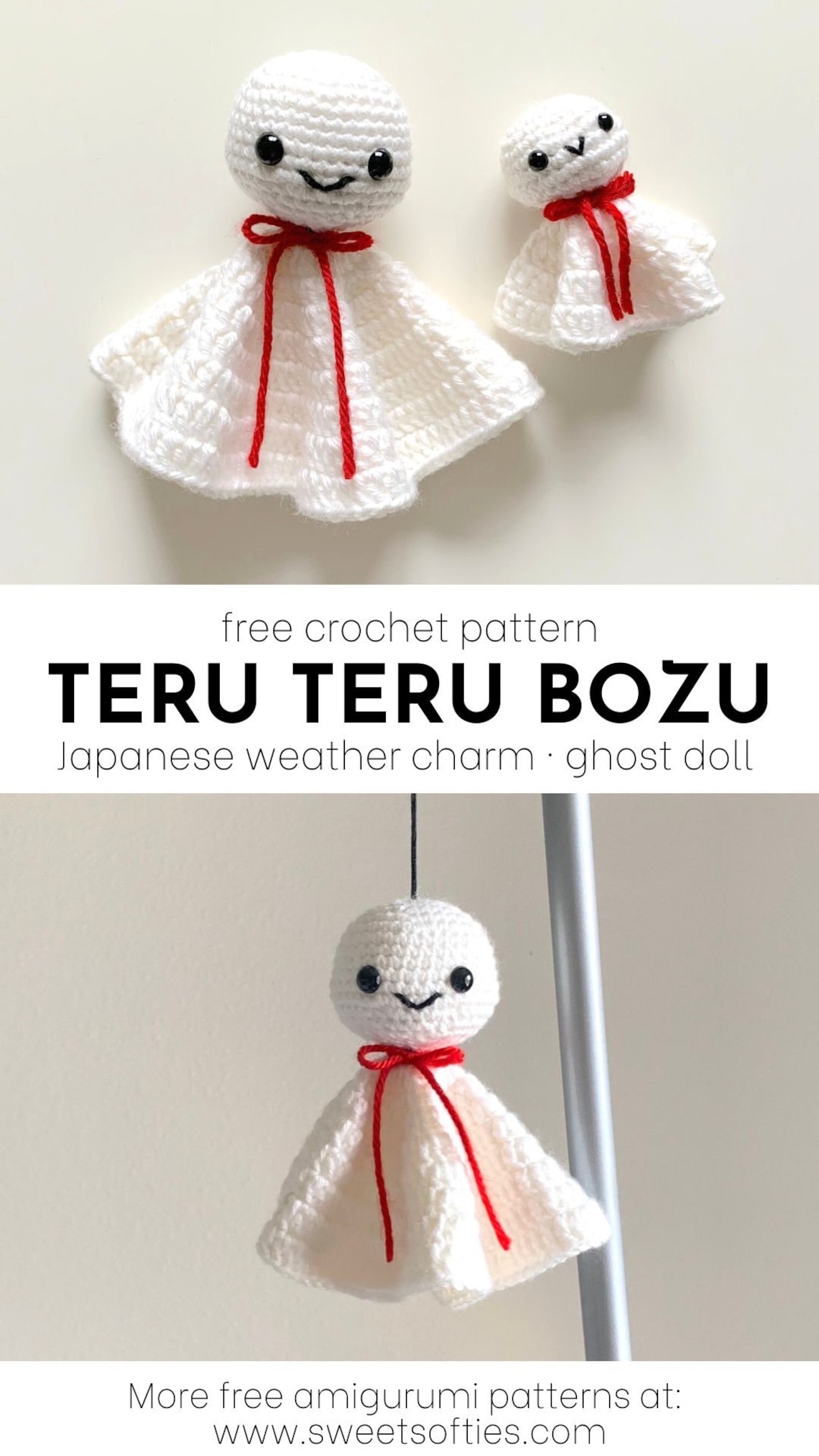Teru Teru Bozu Crochet Pattern · Amigurumi Ghost Doll Japanese Weather ...