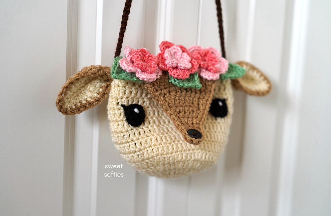 Floral Deer Bag, Free Crochet Pattern PDF Tutorial · DIY Whimsical ...