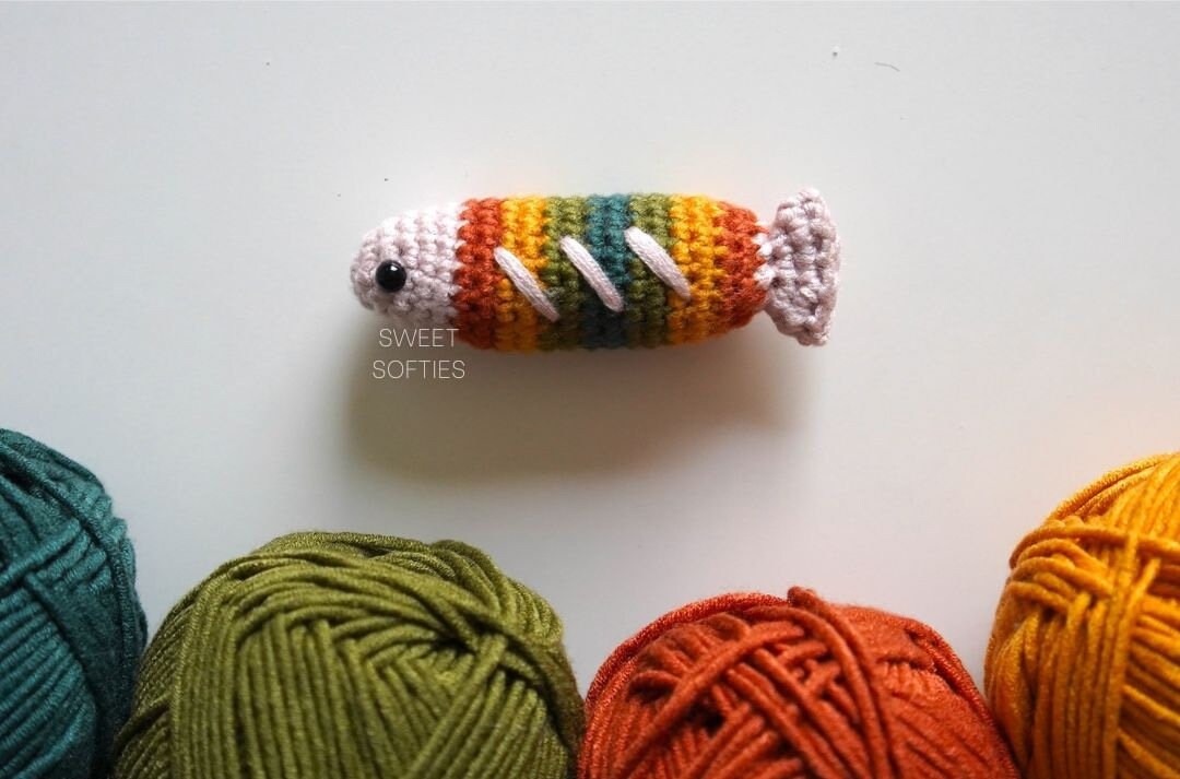 No-sew CANDY FISH Crochet Pattern Amigurumi Tutorial No Sew Sea Ocean ...
