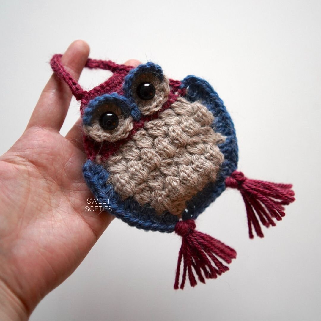 Woodland Owl Pouch Crochet Pattern · No-sew DIY Yarn Fiber Art Tutorial ...