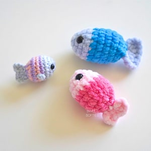 Mini Minnows Crochet Pattern · No-sew Fish Amigurumi Tutorial Keychain ...