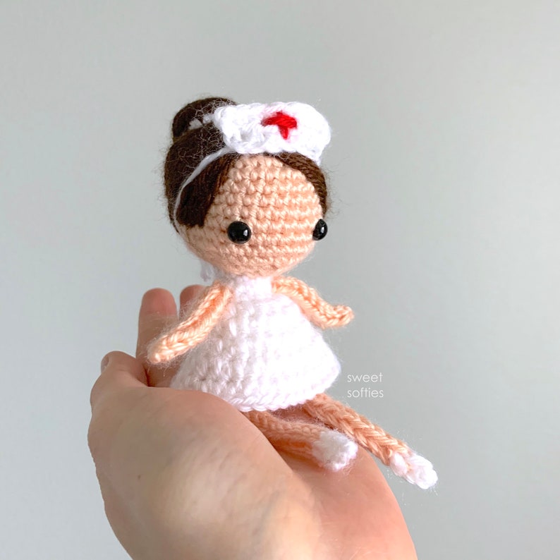 Nurse Pixie Doll Free Amigurumi Crochet Pattern (DIY Tutorial Quick ...