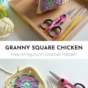 Granny Square Chicken Crochet Pattern · DIY Yarn Fiber Art Tutorial ...