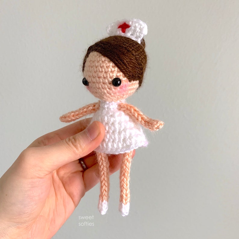 Nurse Pixie Doll Free Amigurumi Crochet Pattern (DIY Tutorial Quick ...