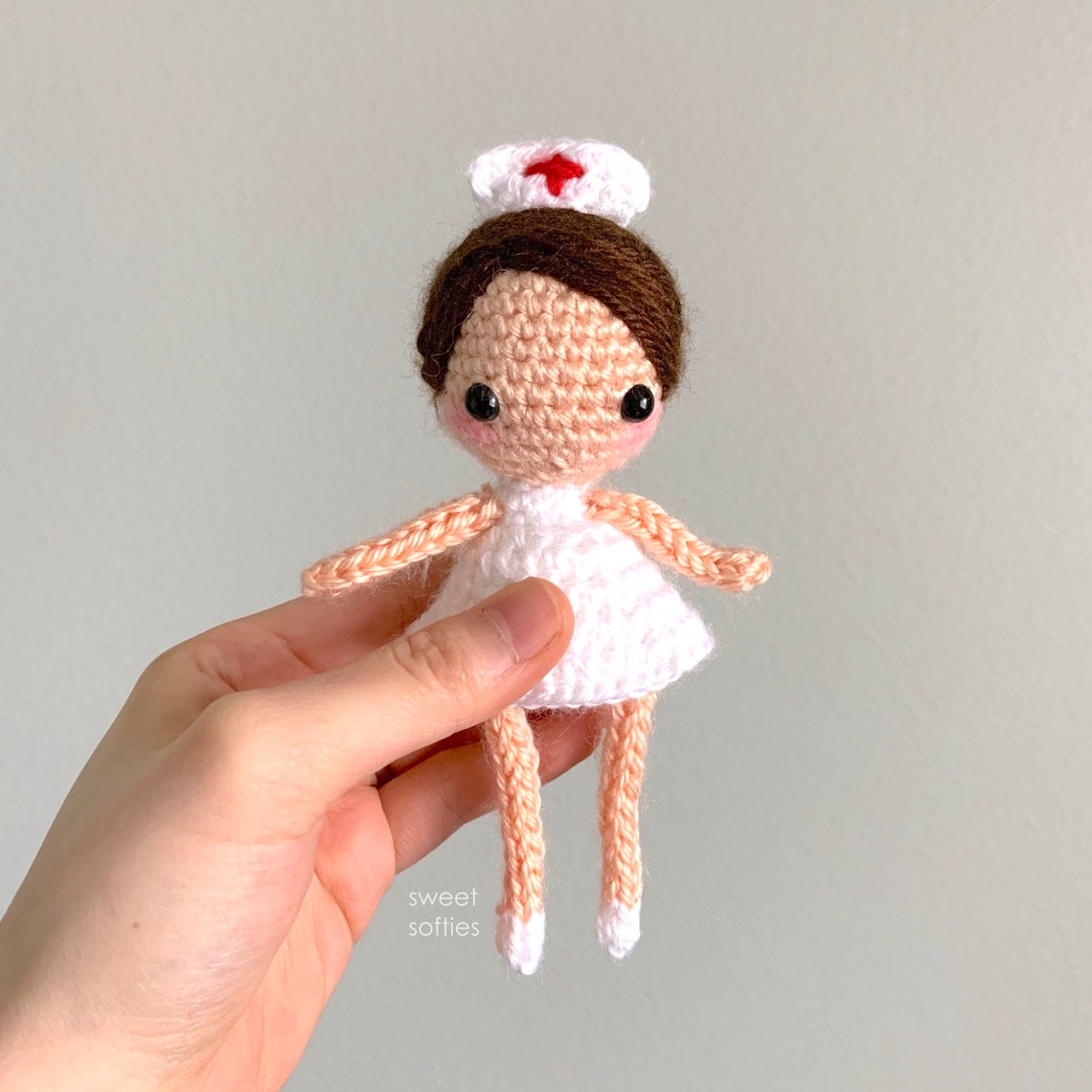 Nurse Pixie Doll Free Amigurumi Crochet Pattern DIY Tutorial - Etsy