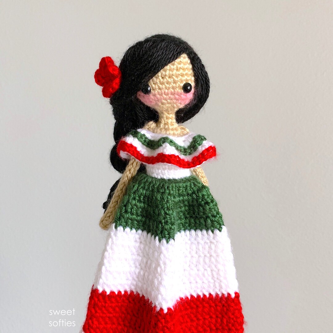 Marcela the Mexican Doll Amigurumi Crochet Pattern (DIY Tutorial Quick ...