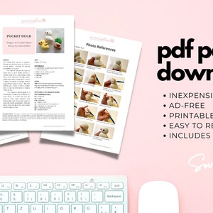 Pocket Duckling Crochet Pattern · Good Luck Duck Amigurumi Tutorial ...