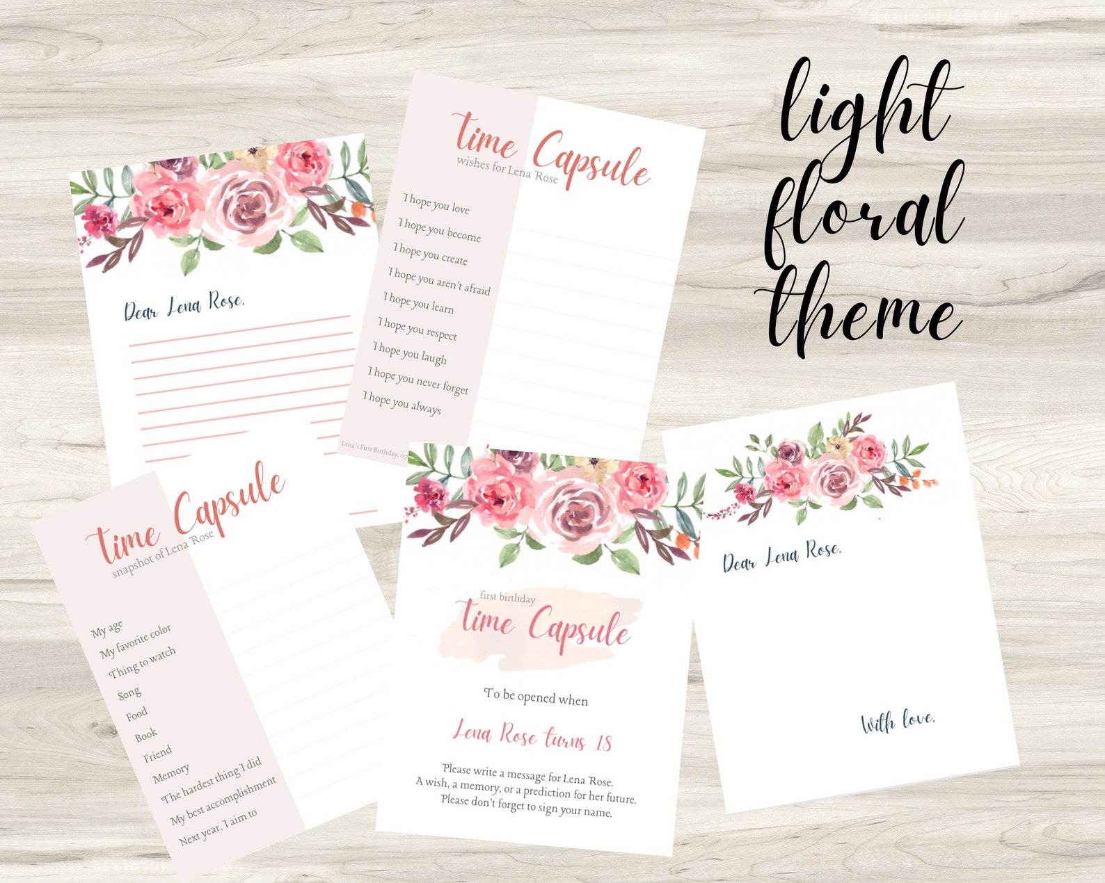 Time Capsule Sign Message Letter & Wishes Cards First - Etsy