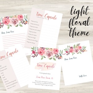 Time Capsule Sign, Message Letter & Wishes Cards | First Birthday ...