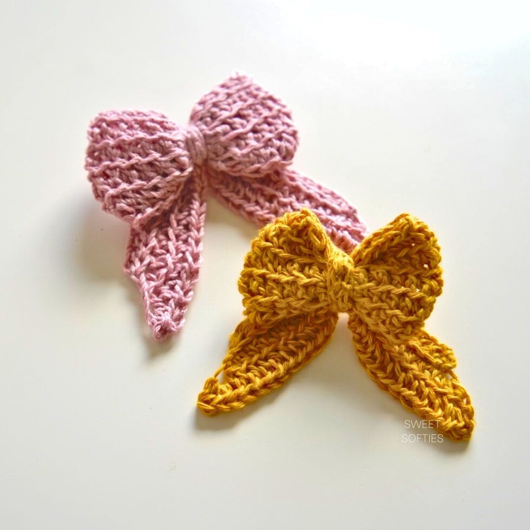Maisie Bow Crochet Pattern · DIY Yarn Fiber Art Tutorial Classic Sailor ...