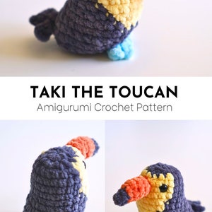 Taki the Toucan Crochet Pattern · Low-sew Amigurumi Tutorial DIY Yarn ...