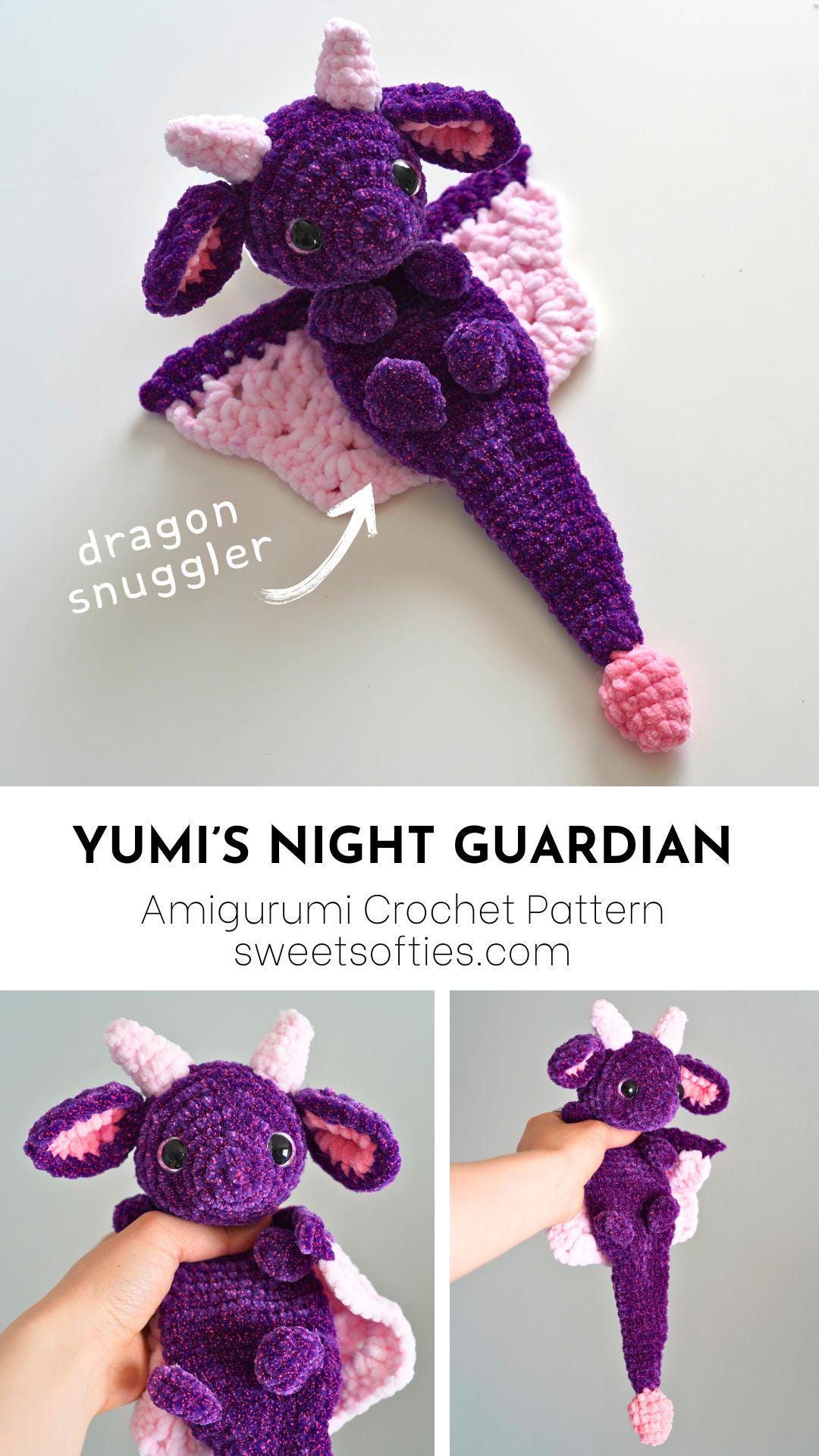 Yumi's Night Guardian Dragon Snuggler Crochet Pattern · Amigurumi ...