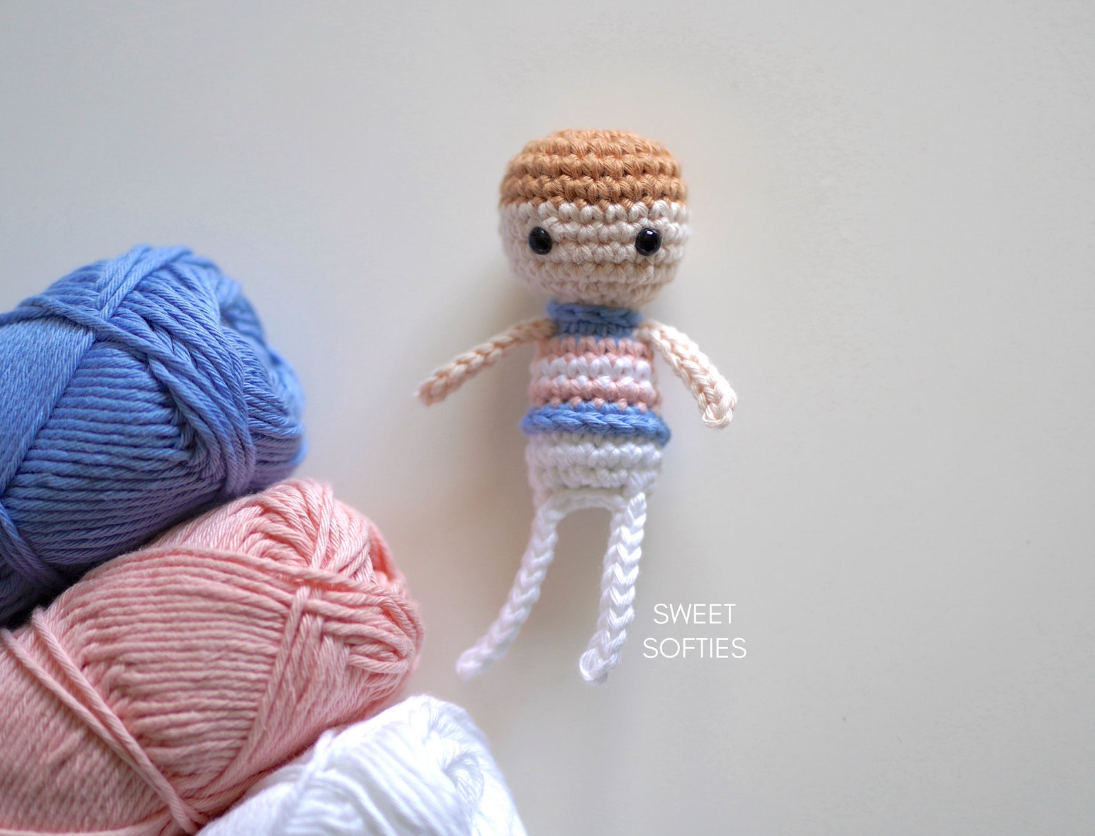 Pocket People Crochet Pattern · Amigurumi Tutorial Keychain Charm No ...