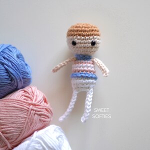 Pocket People Crochet Pattern · Amigurumi Tutorial Keychain Charm No ...