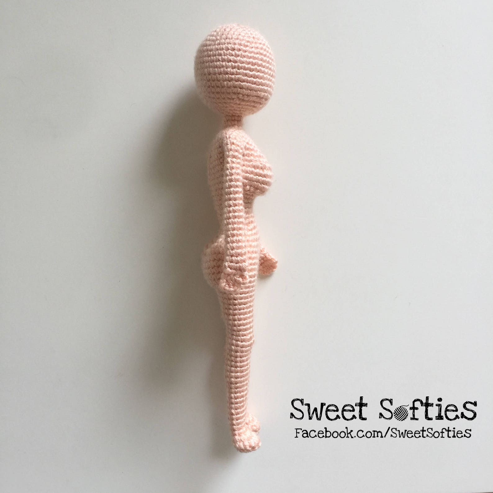 Curvy Female Doll Base No Sew Amigurumi Crochet Pattern Girl Woman