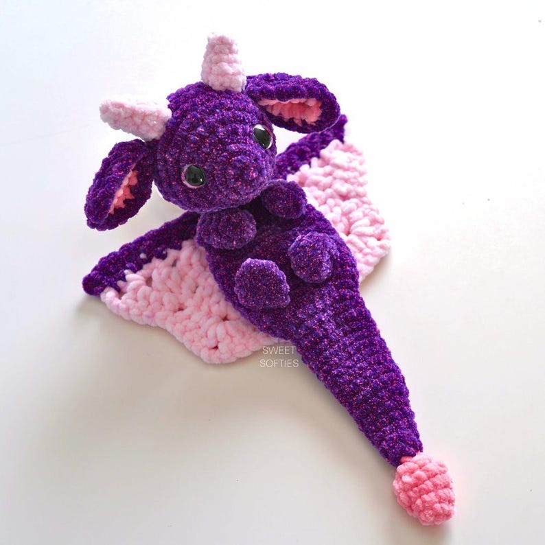Yumi's Night Guardian Dragon Snuggler Crochet Pattern · Amigurumi ...