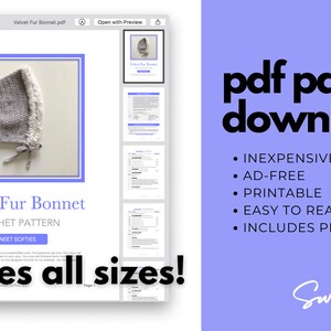 Velvet Fur Hood Crochet Pattern (diy Tutorial Quick Easy Cute Hat ...