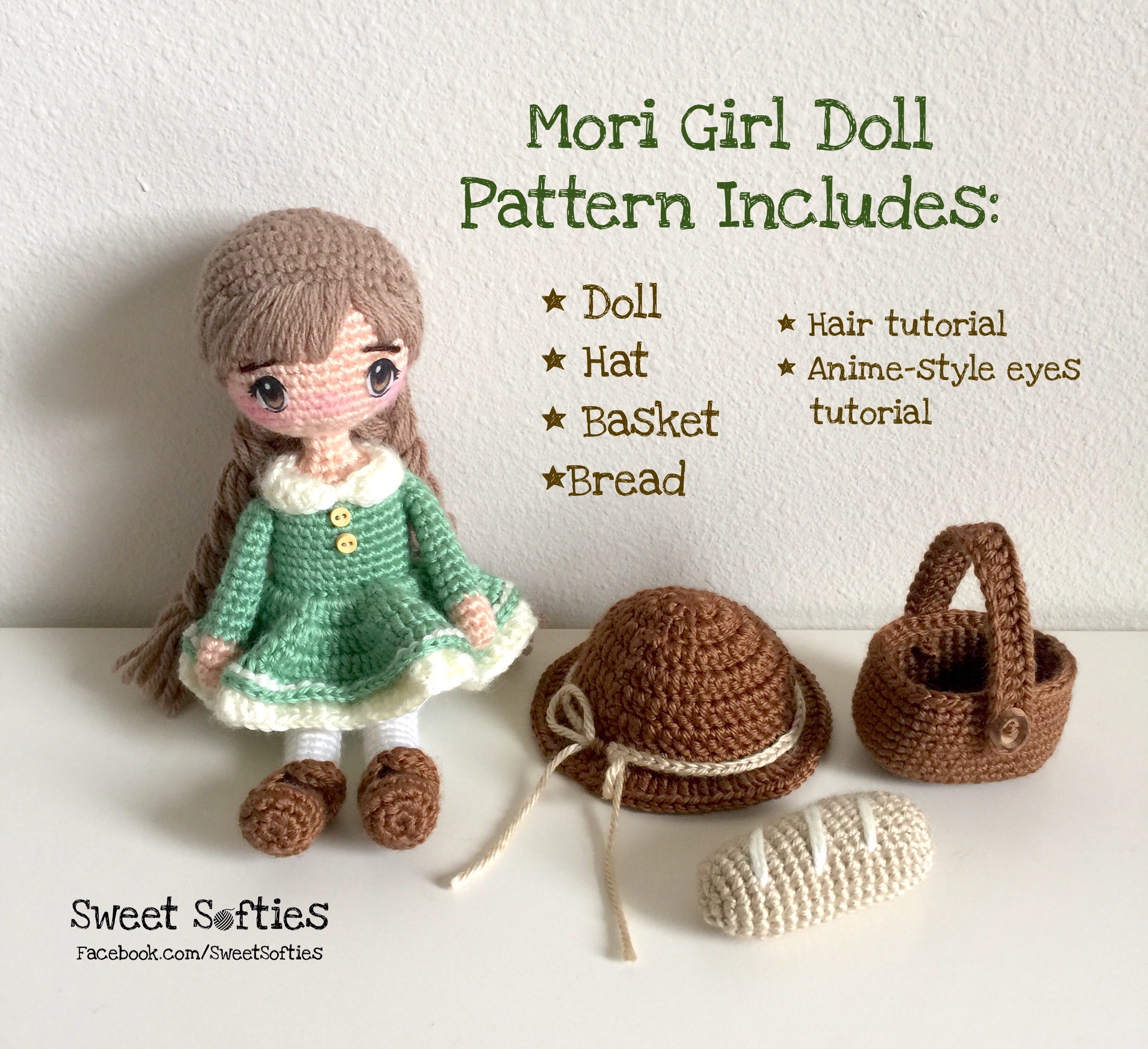 Mori Girl Doll Amigurumi Crochet Pattern Fairy Tale Kawaii - Etsy