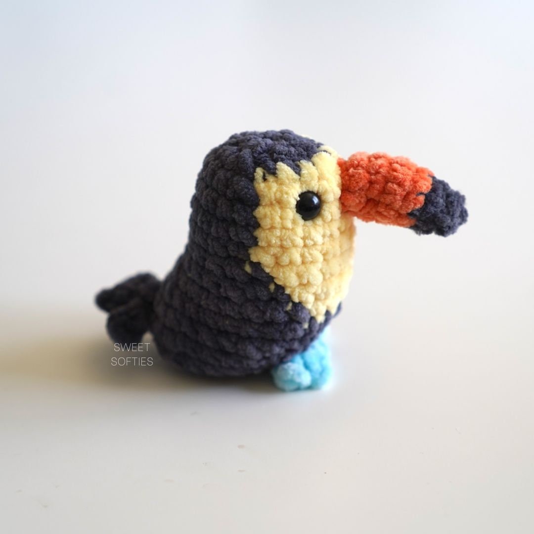 Taki the Toucan Crochet Pattern · Low-sew Amigurumi Tutorial DIY Yarn ...