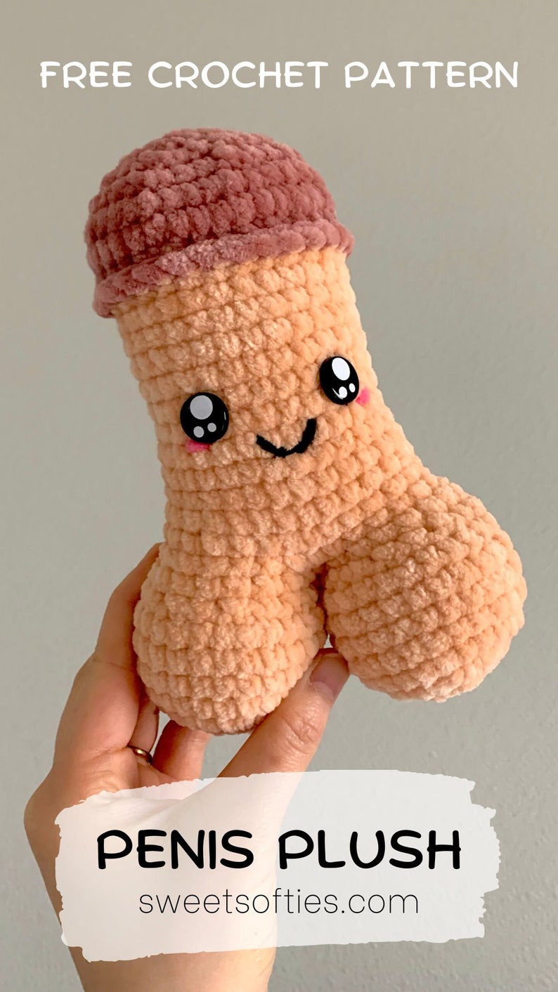 Penis Plush Amigurumi Crochet Pattern Diy Tutorial Chunky Etsy