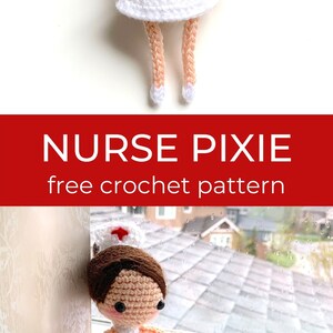 Nurse Pixie Doll Free Amigurumi Crochet Pattern (DIY Tutorial Quick ...